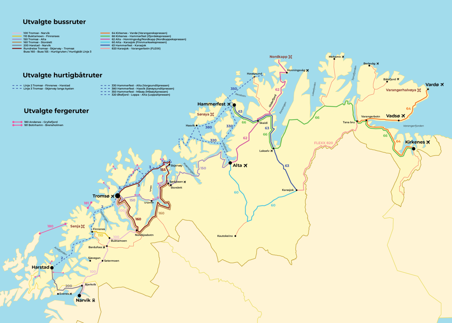 Ferry routes in Northern Norway - Visit Northern Norway